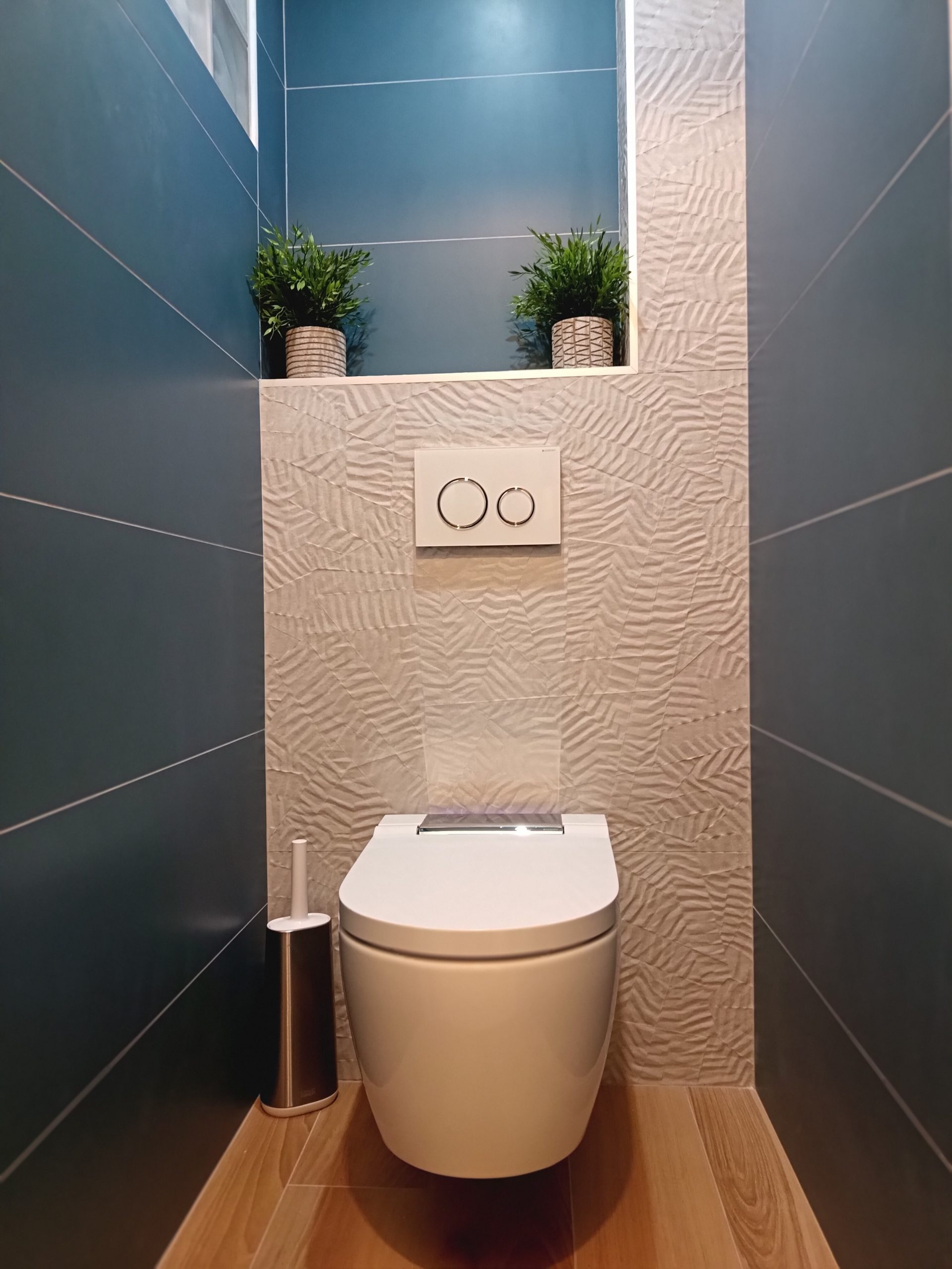 Dans les toilettes d’Olivier, le design et le confort absolu